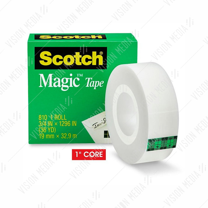 3M SCOTCH MAGIC 810 TAPE (19MM X 32.9M) (810-B) | Vision Media Supplies