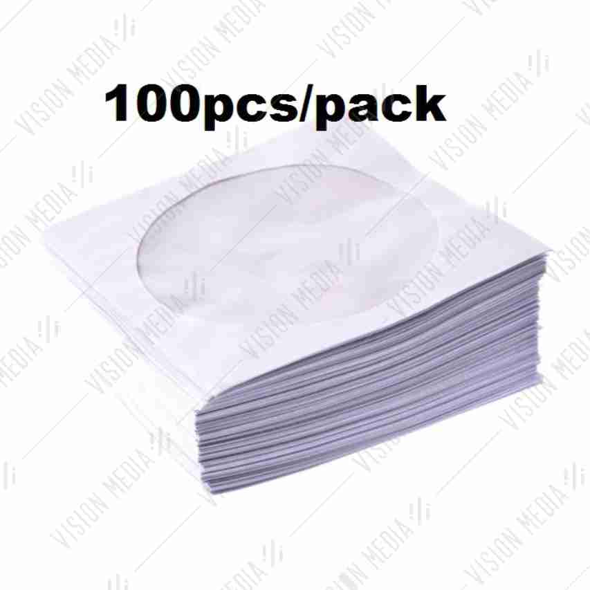 PAPER CD SLEEVES HOLDERS WITH WINDOW (100PCS) | Vision Media Supplies