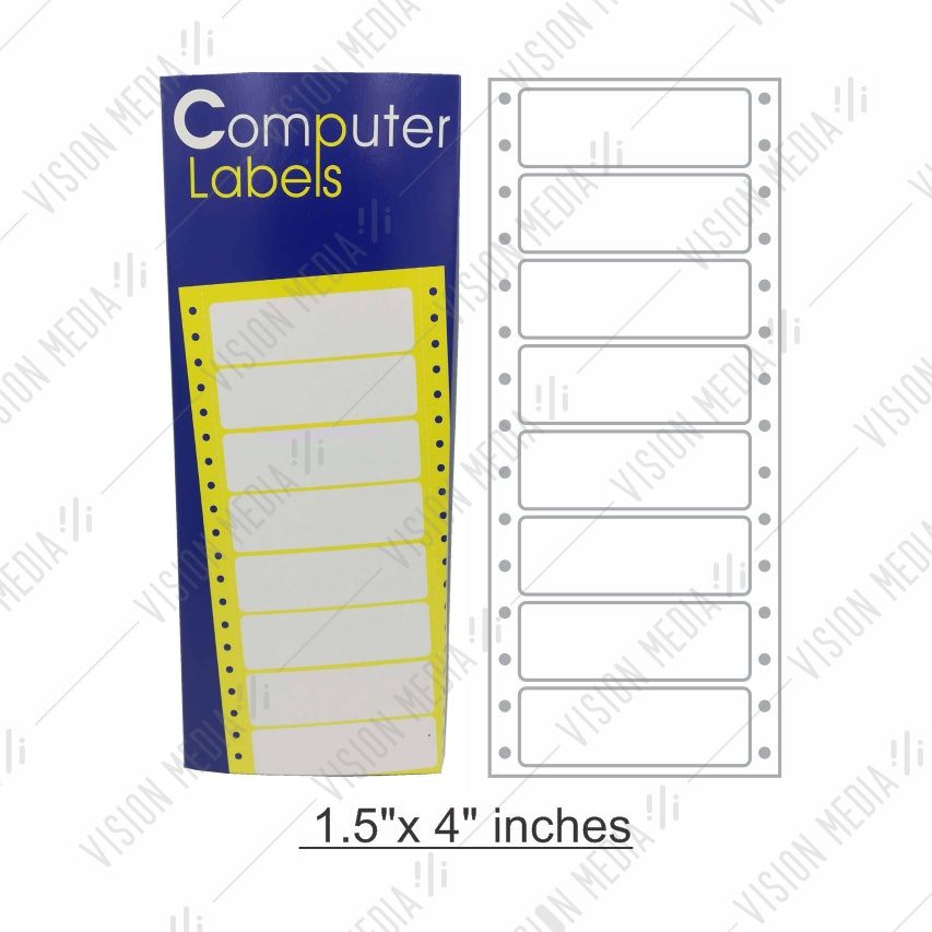 COMPUTER ADDRESS LABEL 1.5"x 4" (1 PANEL, 1000 LABELS) | Vision Media ...