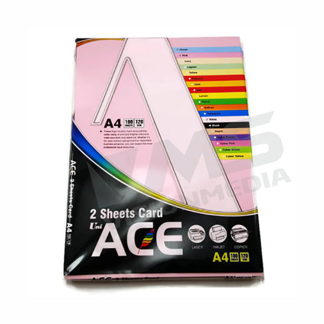 UNI ACE 120GSM A4 SIZE COLOUR PAPER (100 SHEETS) | Vision Media Supplies