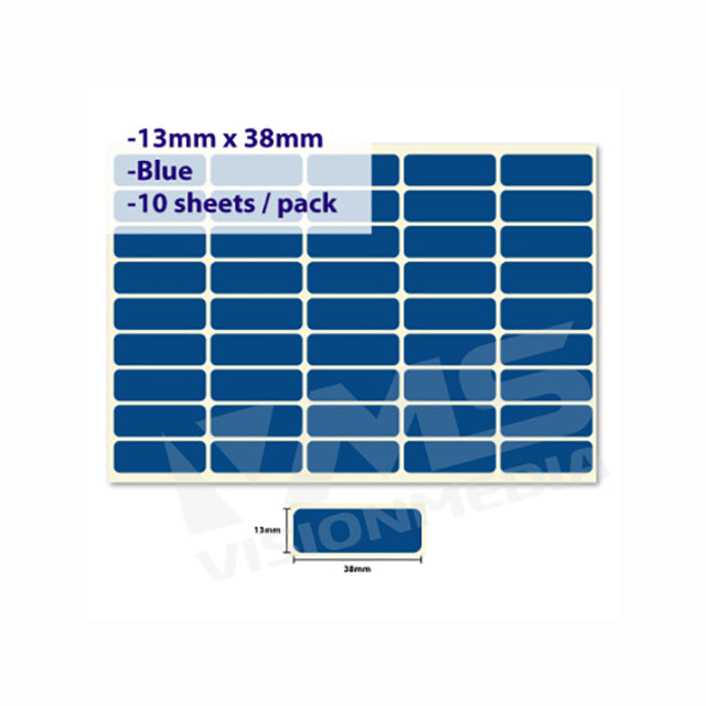 LABEL STICKER 13MM X 38MM | Vision Media Supplies
