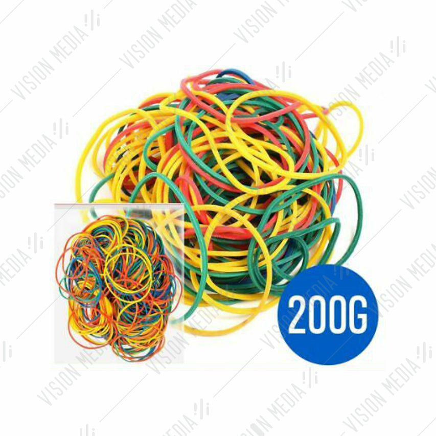 COLOR RUBBER BAND (200G PER BOX) | Vision Media Supplies