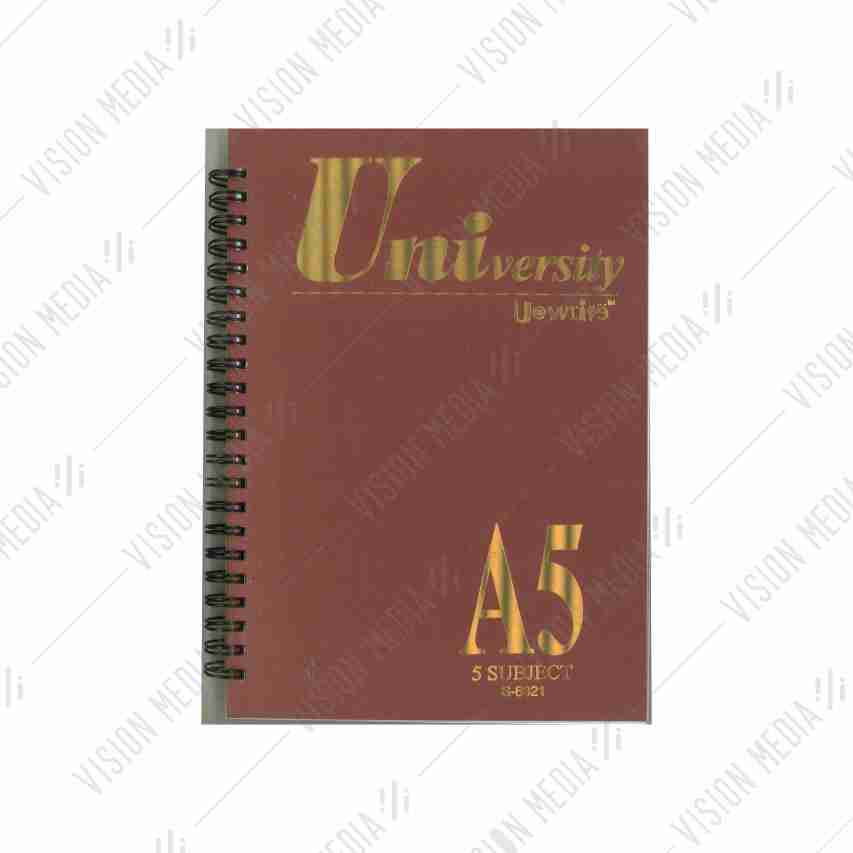 A5 SPIRAL NOTEBOOK WITH PLASTIC & HARD COVER (S6821) | Vision Media ...
