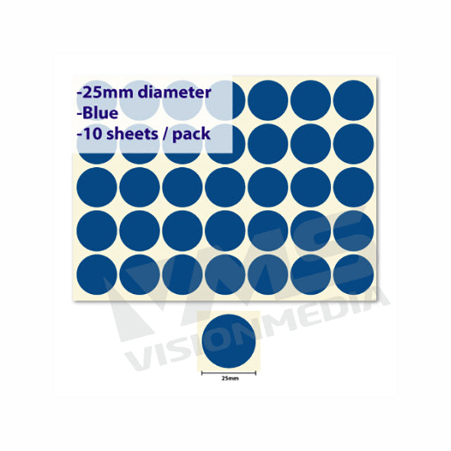 LABEL STICKER ROUND 25MM | Vision Media Supplies