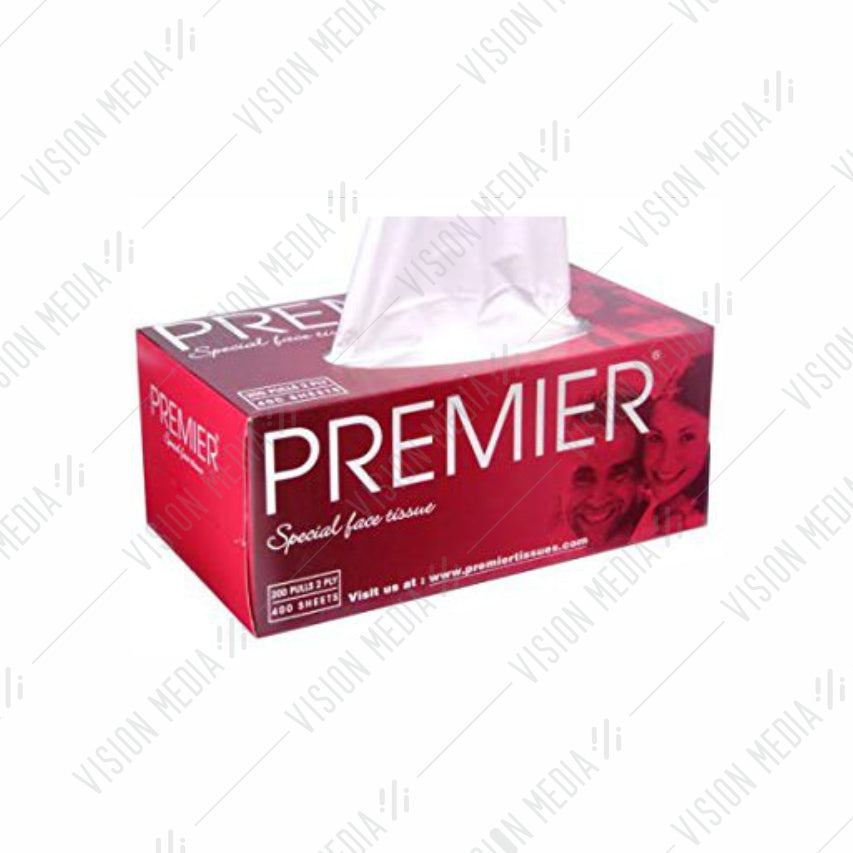 PREMIER 2 PLY FACIAL TISSUE 200 SHEETS PER BOX | Vision Media Supplies