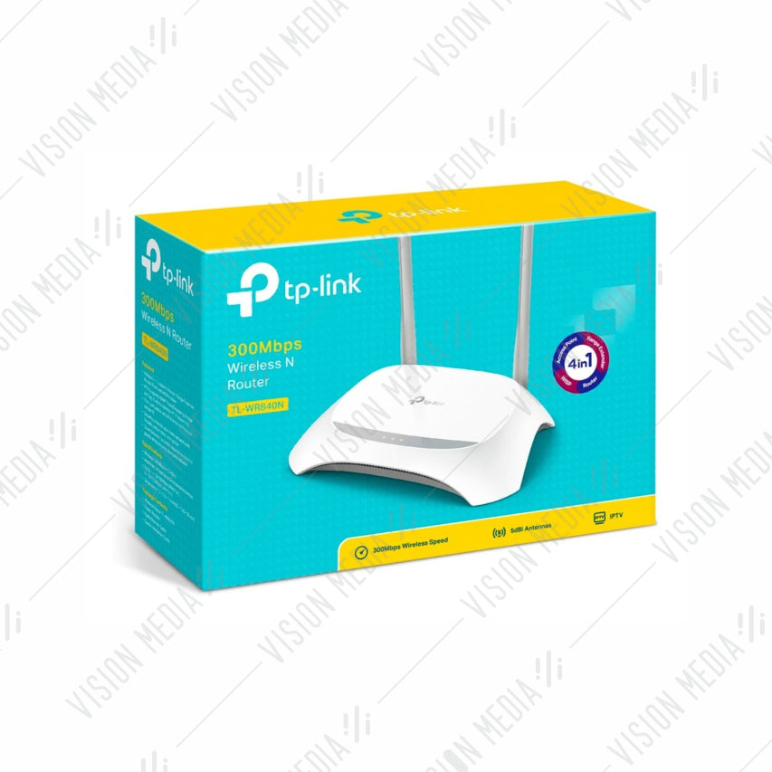 TP-LINK TL-WR840N WIRELESS N ROUTER | Vision Media Supplies